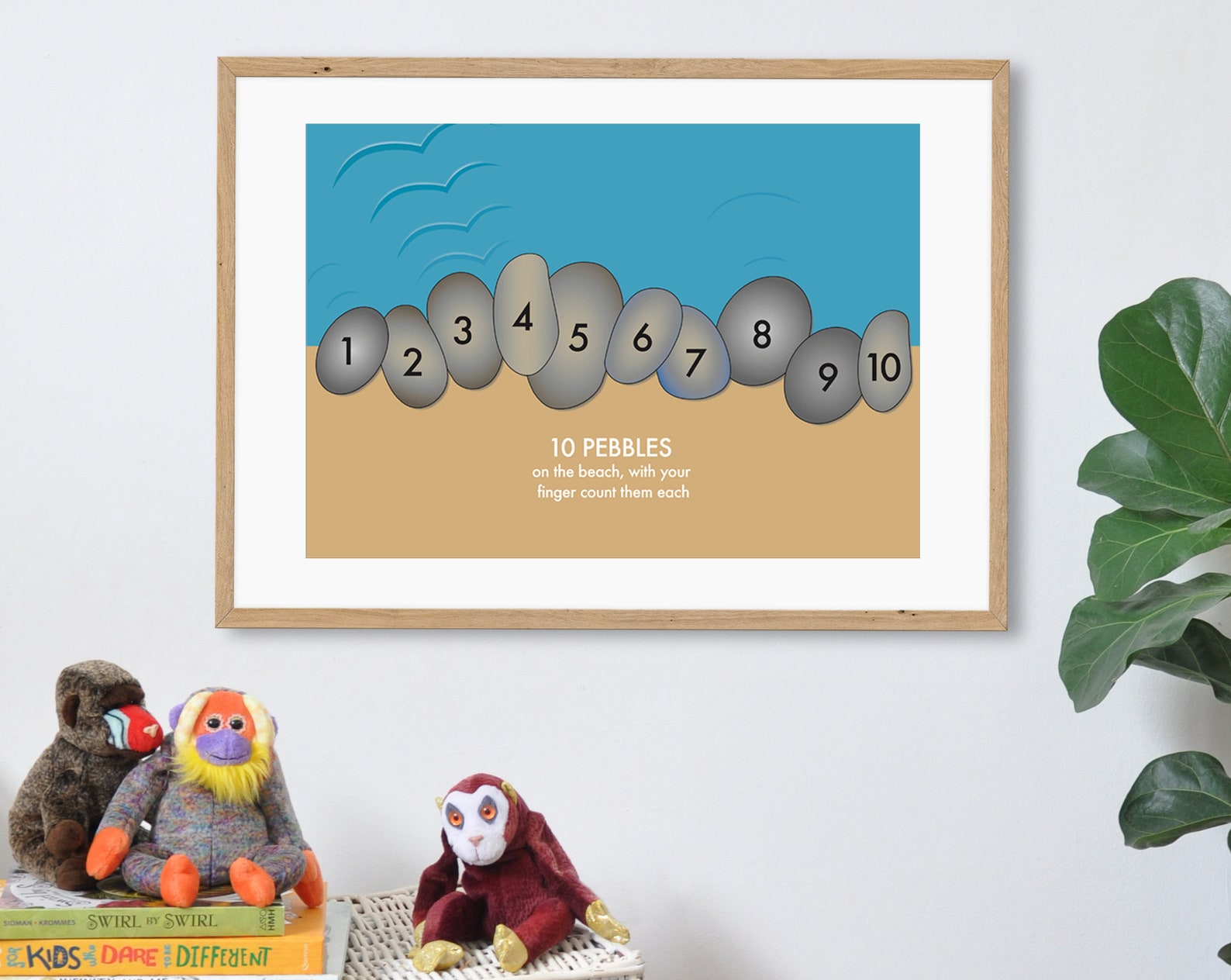 1-10 Counting Pebbles Preschool Number Line 1-10 - Etsy