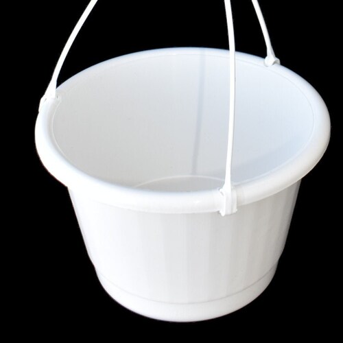 6 Miniature White Plastic Hanging Basket With Saucer - Etsy