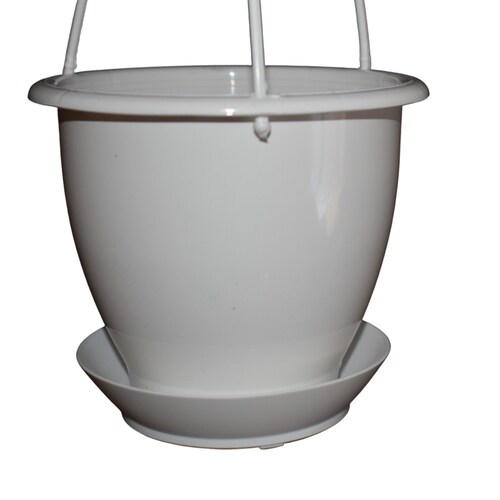 8 White Plastic Hanging Basket Saucerless - Etsy
