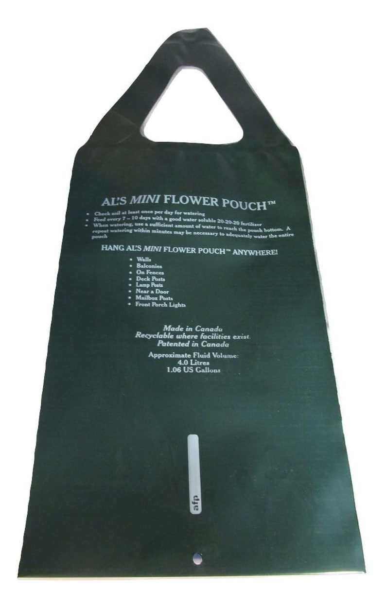 Al's Mini Flower Pouch, Green Plastic Planting Bag, Hanging Planter - Etsy