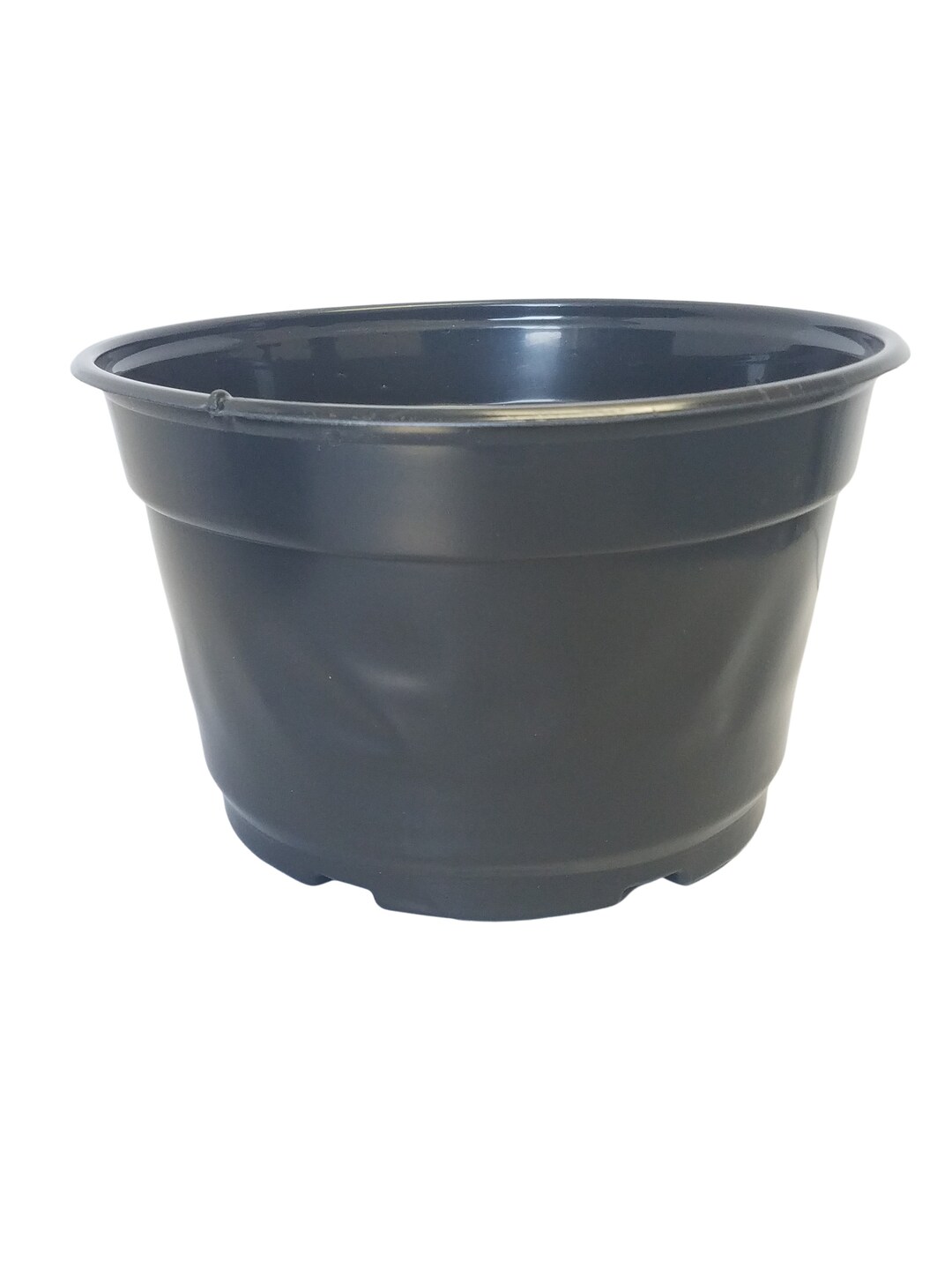 9" Round Black Plastic Mum Pots (9" Diameter X 6" Deep) - Nursery Pots ...