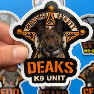 Custom K9 Unit Vinyl Sticker: Police Dog, Law Enforcement, Handler - 4 ...