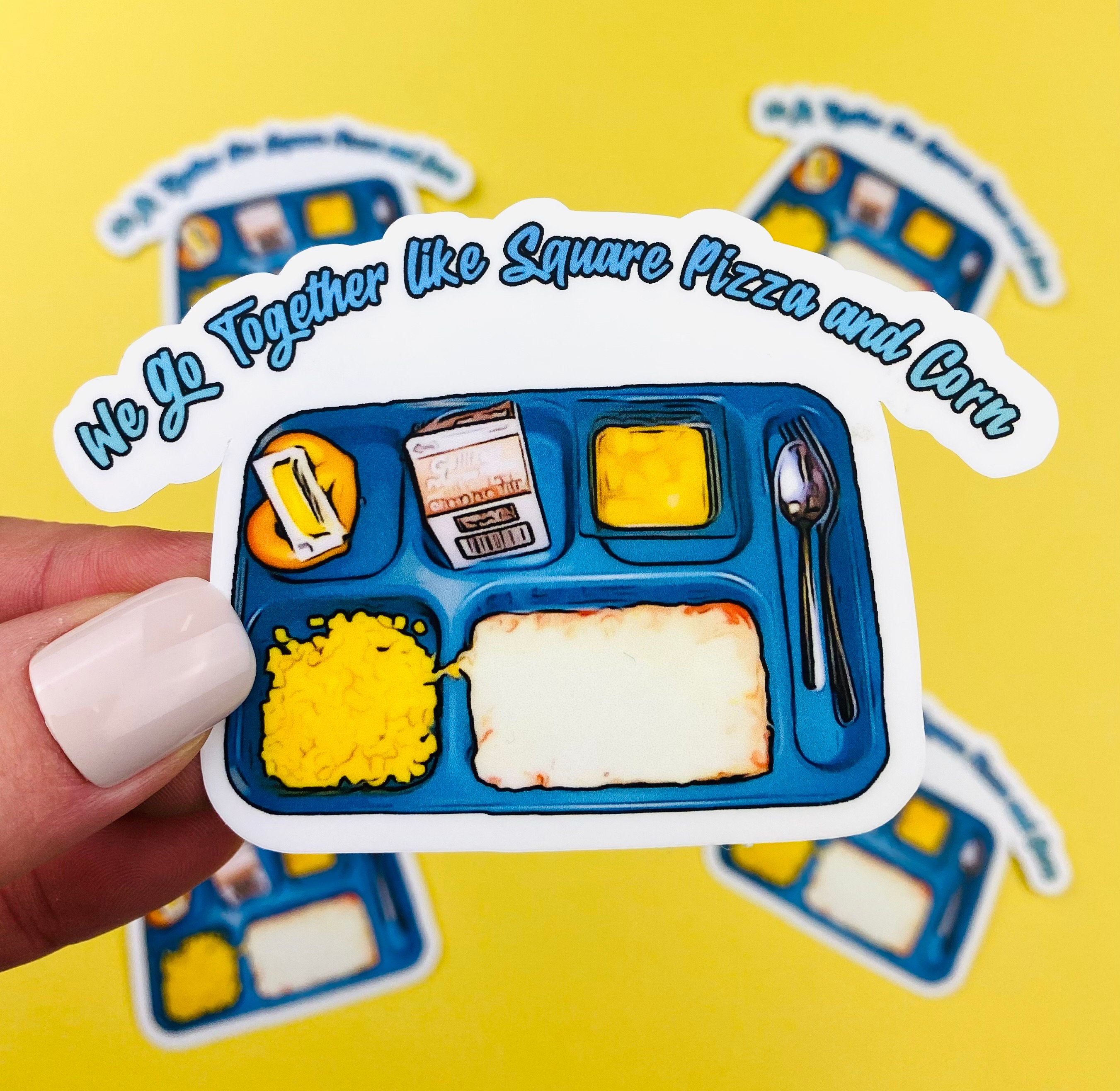 Eighties Kids Sticker School Lunch Cafeteria Nostalgia Square - Etsy