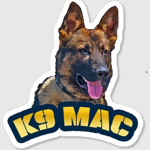 Custom K9 Unit Vinyl Sticker: Police Dog, Law Enforcement, Handler - 4 ...