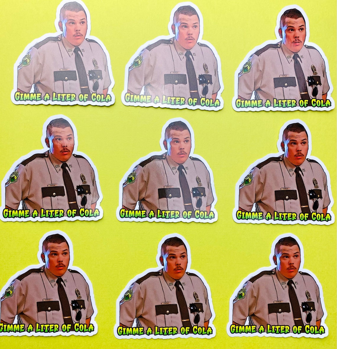 Super Troopers Farva Sticker Liter of Cola Police Sticker - Etsy