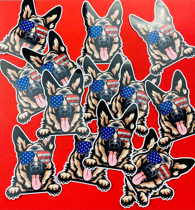 K9 Sticker German Shepherd Paws Sticker Cute GSD Dog Decal for Car ...