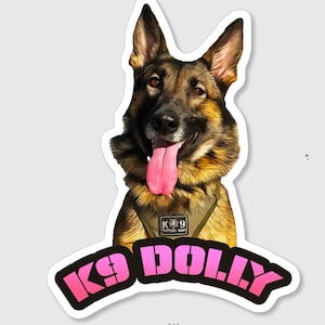 Custom K9 Unit Vinyl Sticker: Police Dog, Law Enforcement, Handler - 4 ...