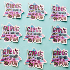Girls Eighties Vintage Look Sticker Girls Fun 1980s 80s Aesthetic ...