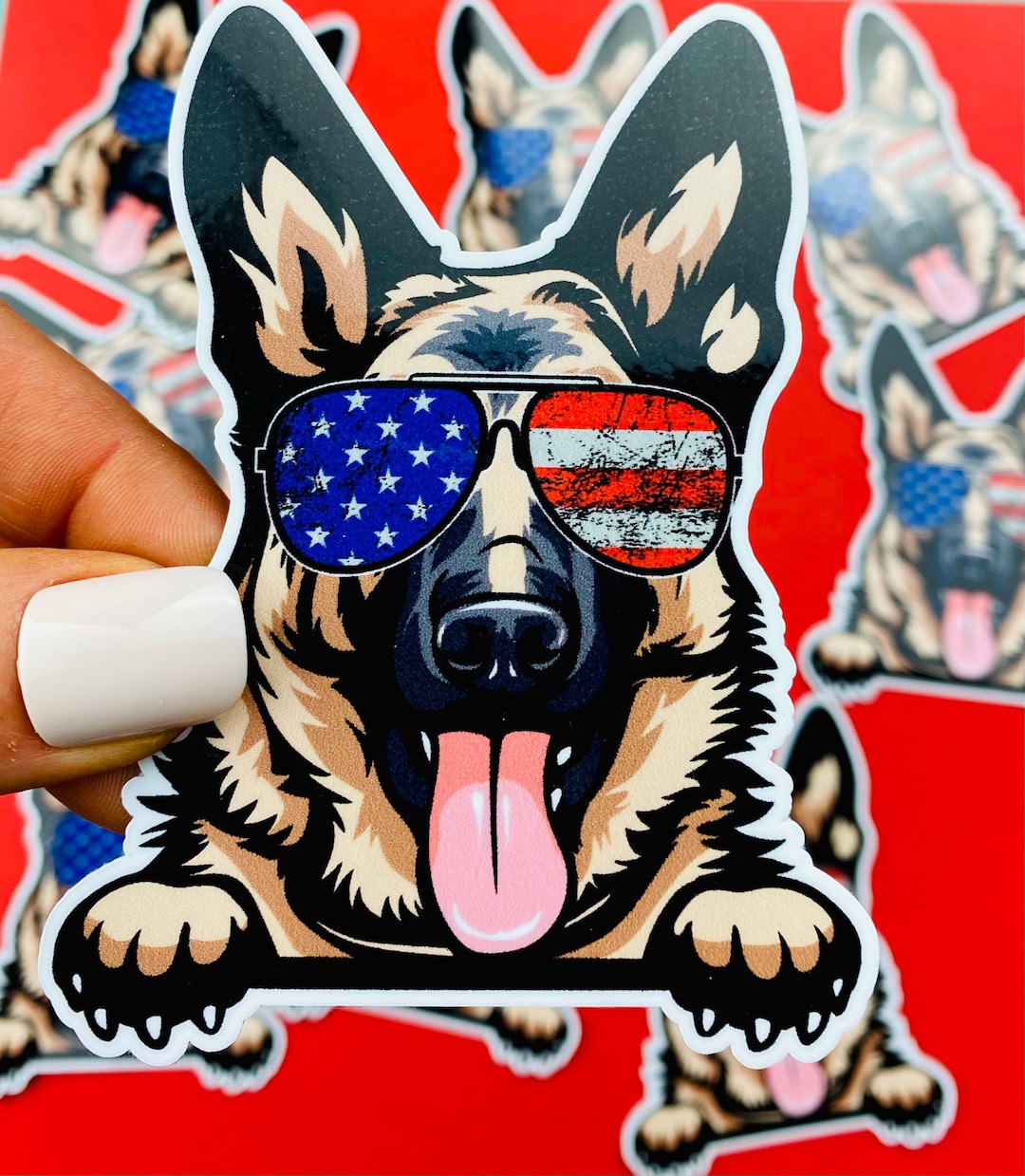 K9 Sticker German Shepherd Paws Sticker Cute GSD Dog Decal for Car ...