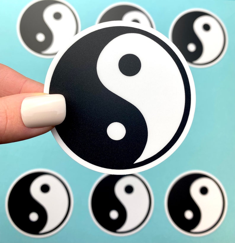 Ying Yang Sticker Yin Yang Sticker Ying Yang Decor Nineties - Etsy