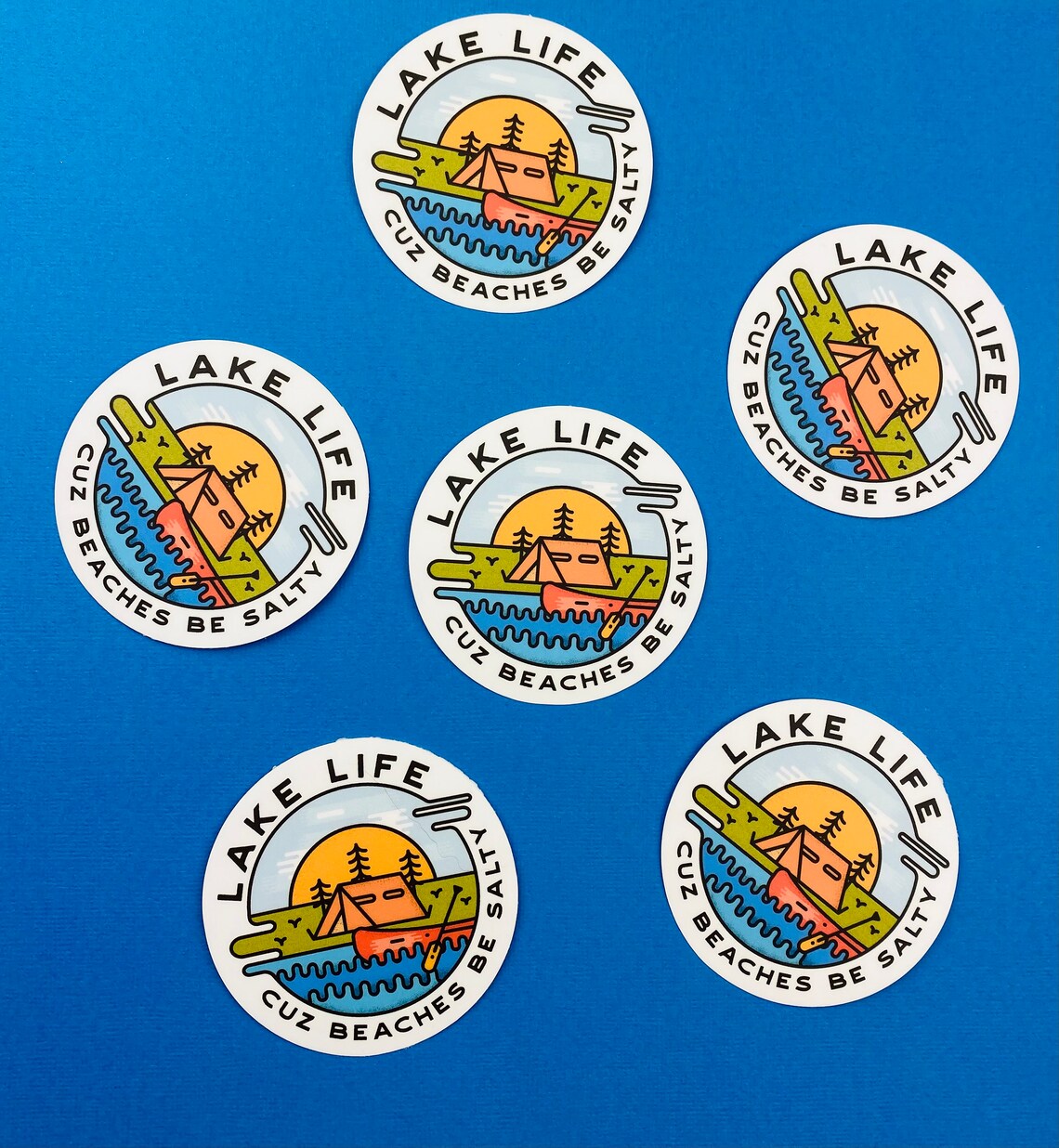 Lake Life Sticker Summer Vibes Lake Life Cause Beaches Be | Etsy