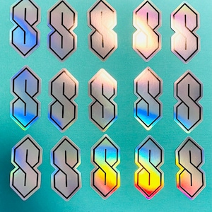 90s Sticker Holographic Cool S, Stussy S, Super S, Universal S, Pointy ...