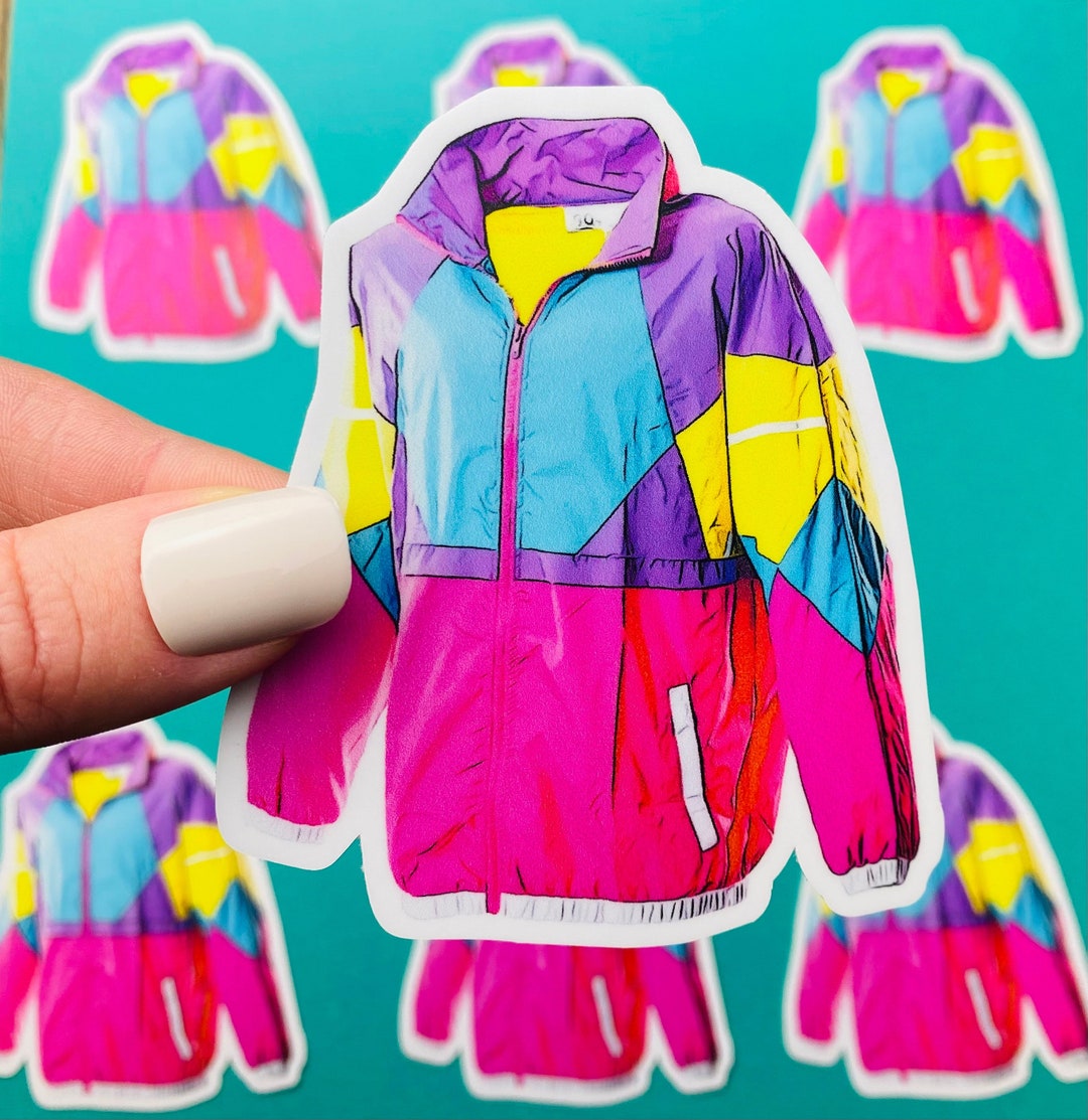 90s Windbreaker Sticker 1990 Fashion Sticker for Nineties Stickers, 90s ...
