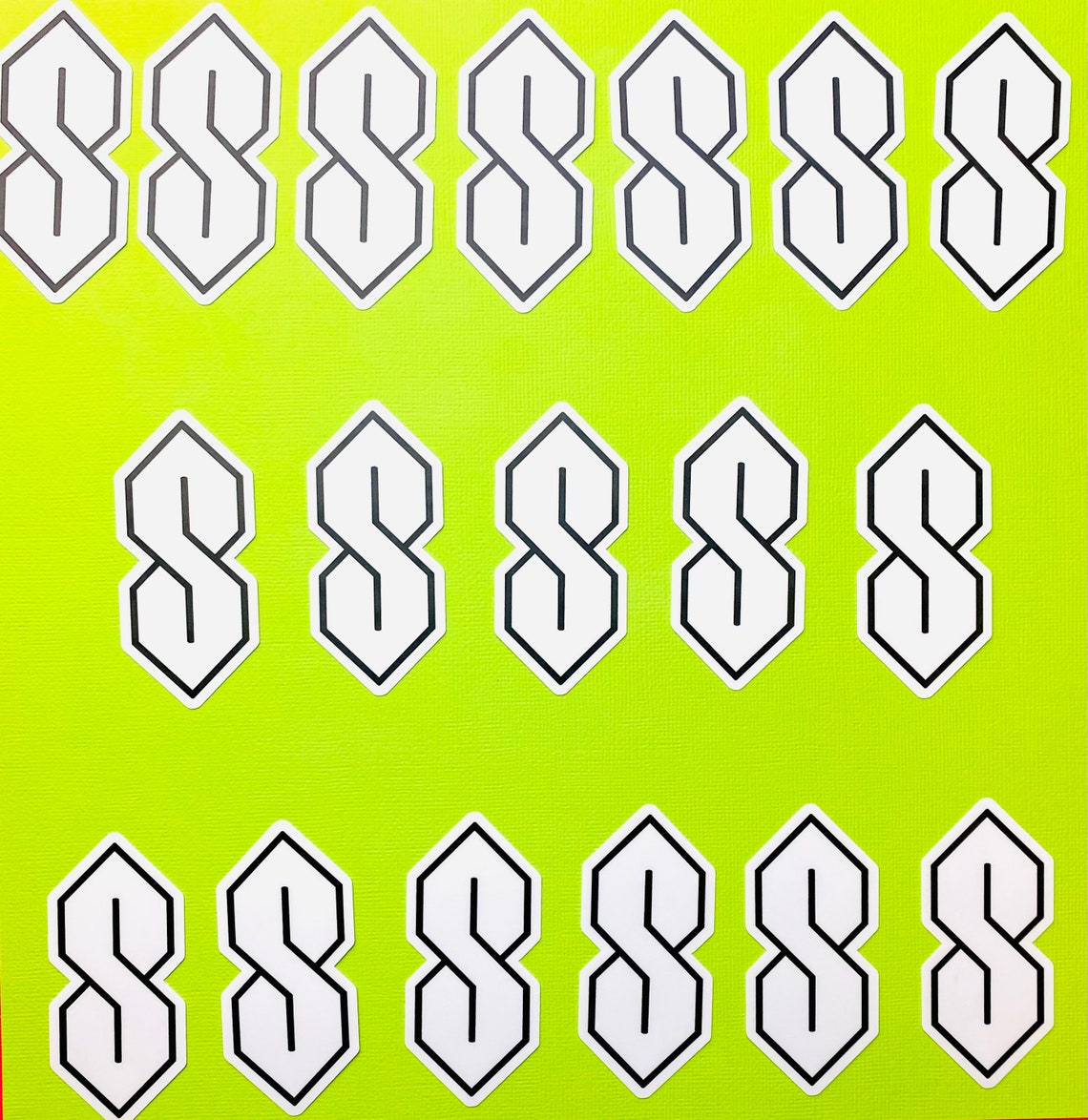 90s Sticker Cool S, Stussy S, Super S, Universal S, Pointy S, Middle ...