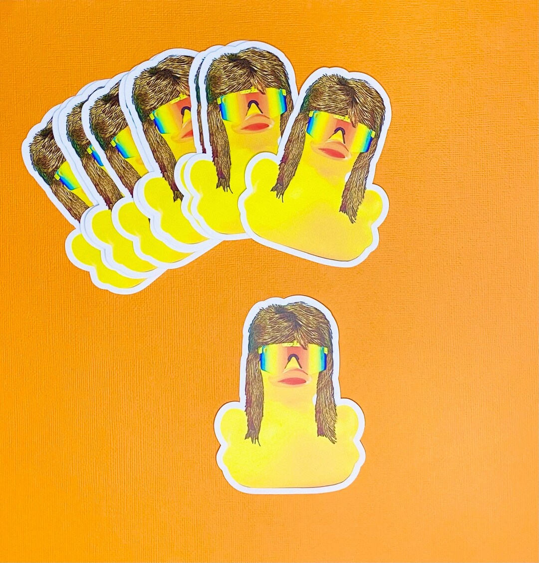 Mullet Duck Sticker: Funny Waterproof Vinyl Decal - Etsy