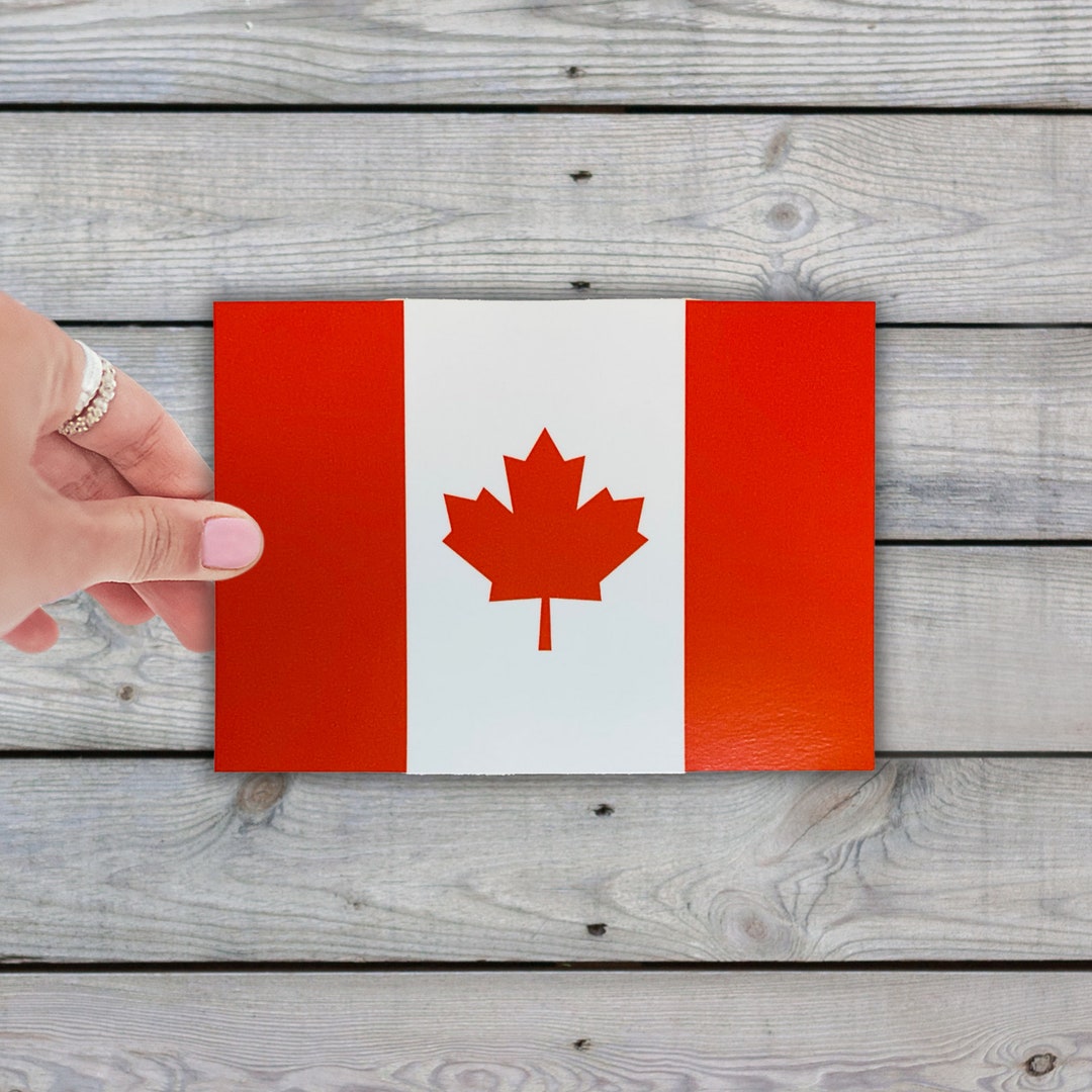 Canadian Flag Sticker: Waterproof Vinyl Bumper/laptop Decal - Etsy