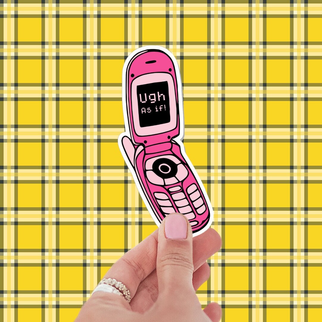 Ugh as If! Flip Phone Sticker, Funny Stickers, Stickers for Laptop ...
