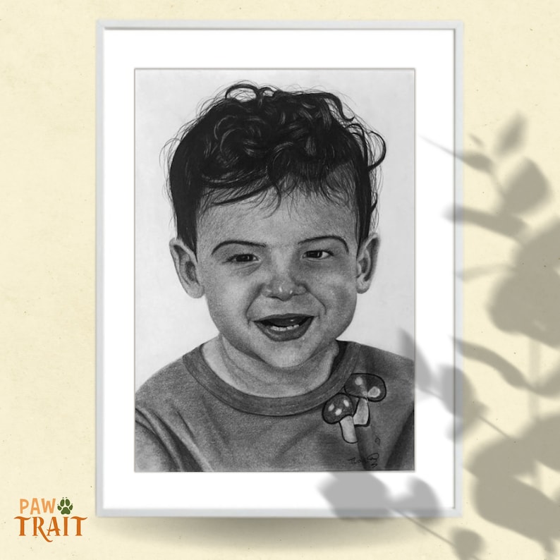 Hyper-realistic Hand-drawn Portrait of a Person - Etsy