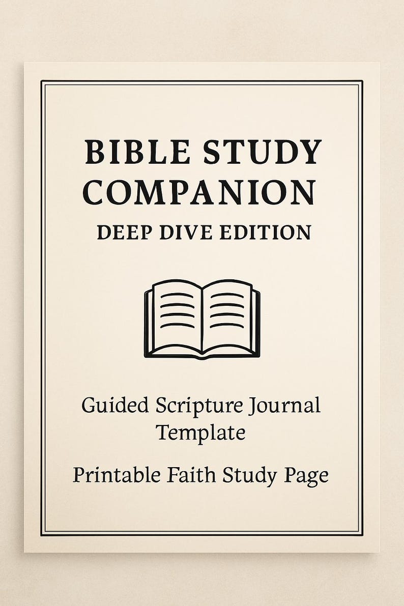 Bible Study Companion – Deep Dive Edition Guided Scripture Journal ...