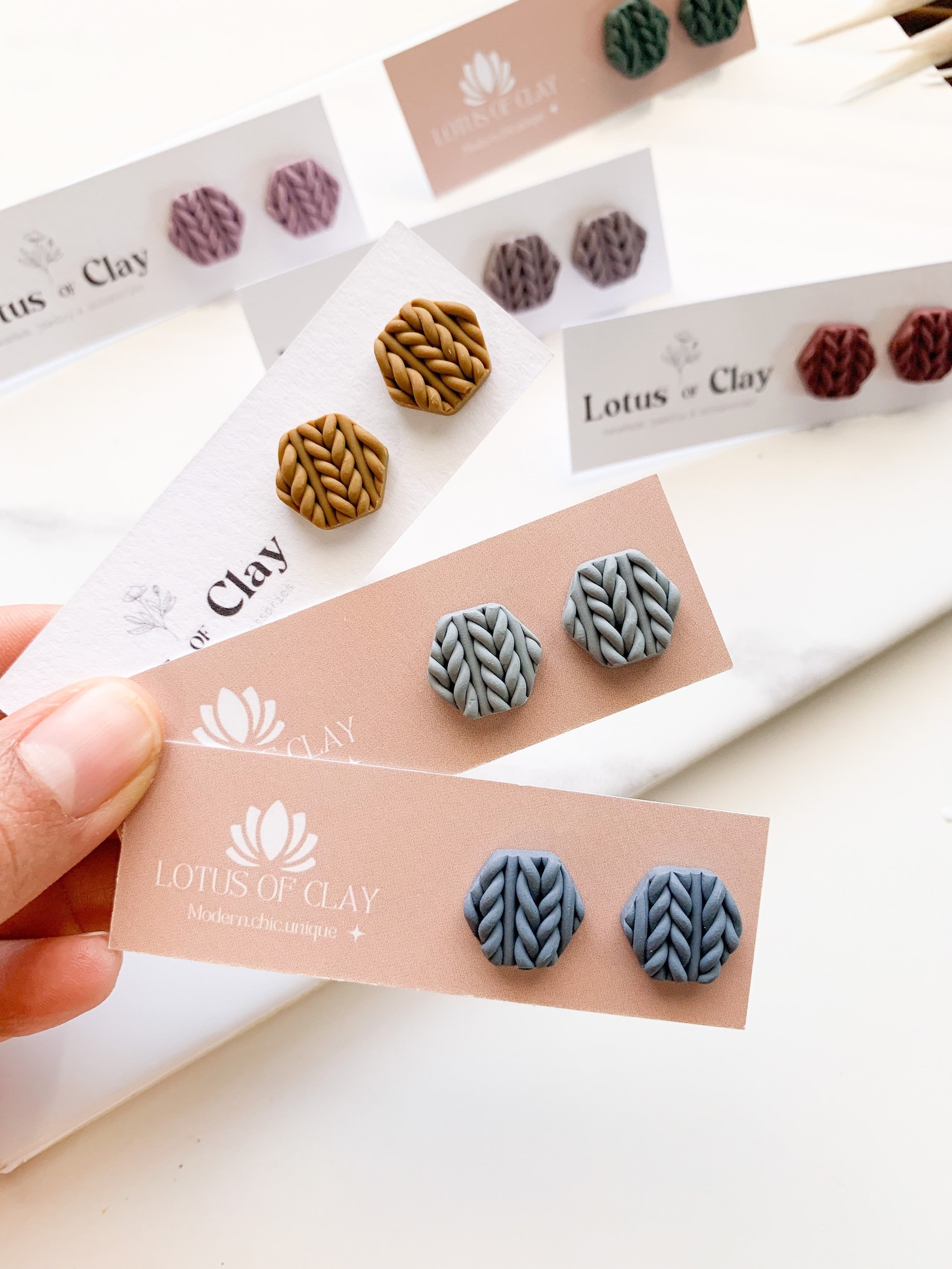 Sweater Polymer Clay Stud Earrings Knitted Sweater Studs - Etsy