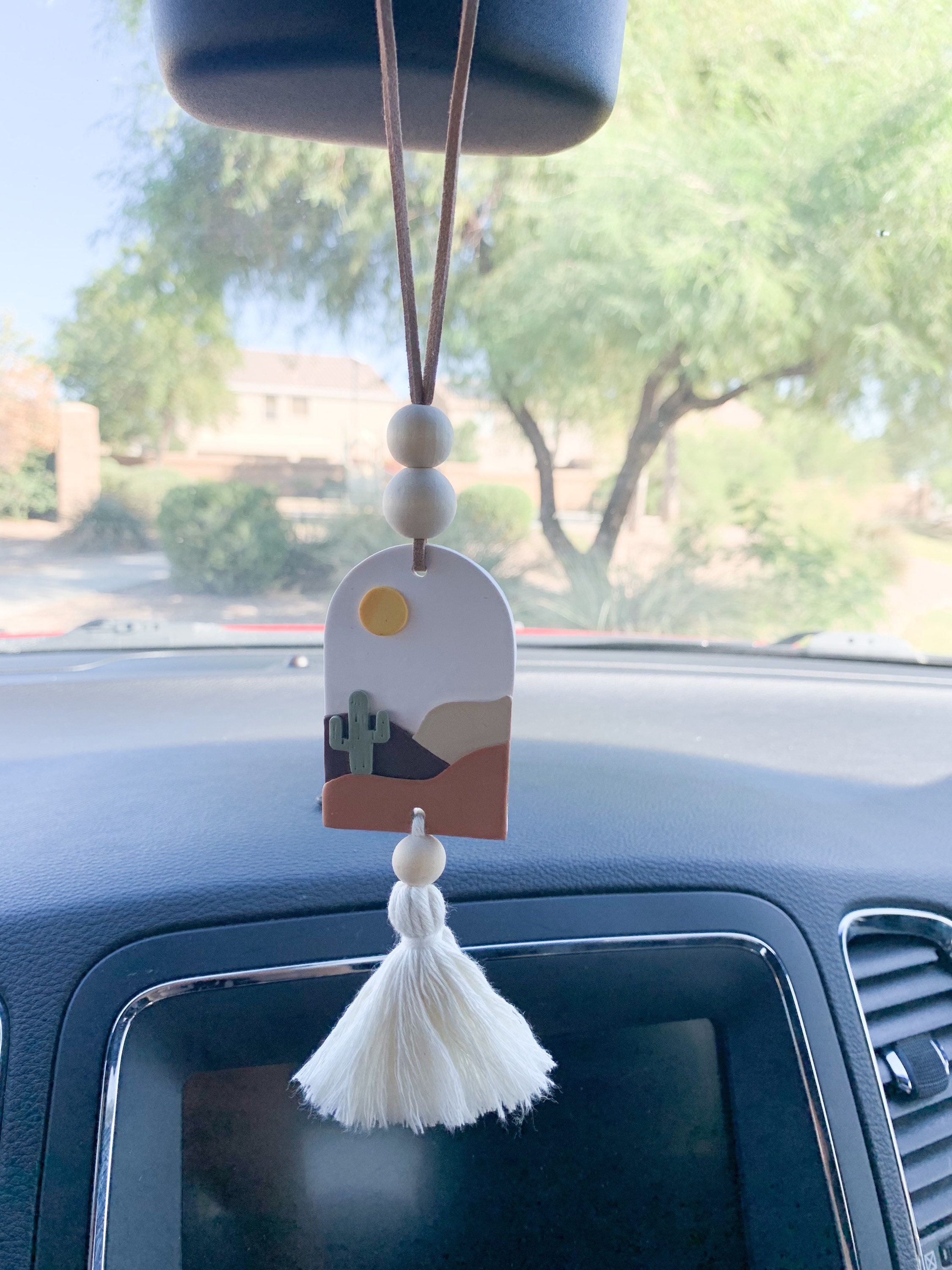 Rear View Mirror Accessories, Boho Car Decor, Car Mirror Hanging ...