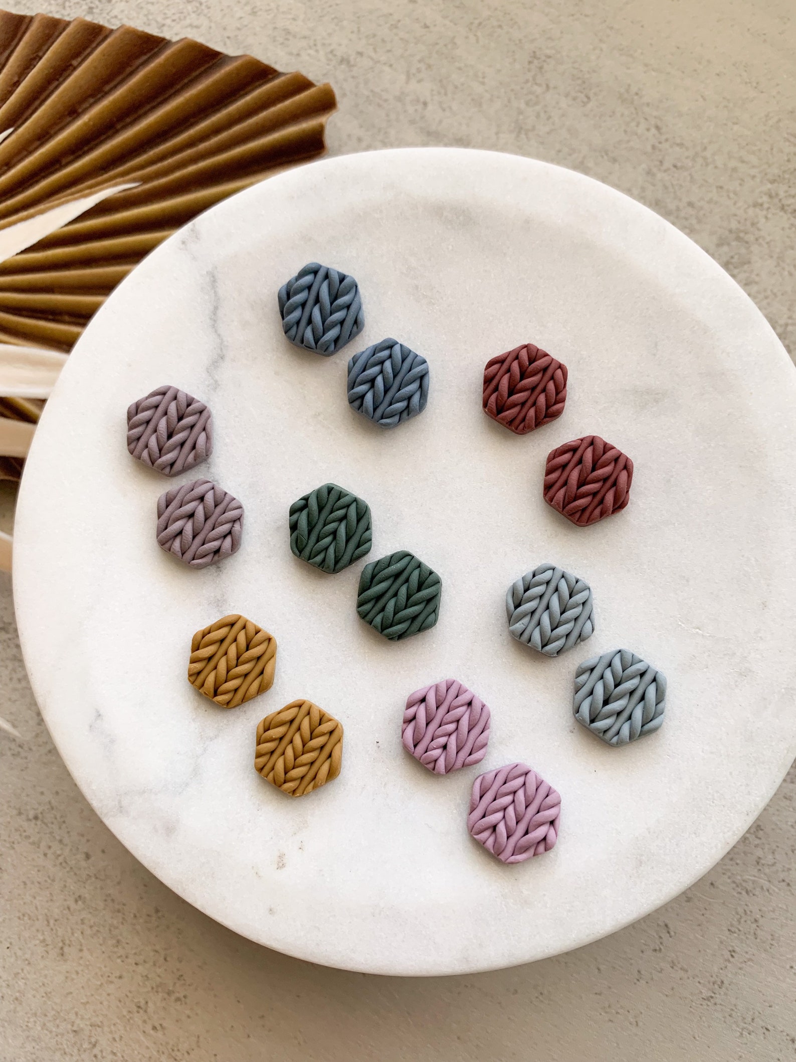 Sweater Polymer Clay Stud Earrings Knitted Sweater Studs - Etsy