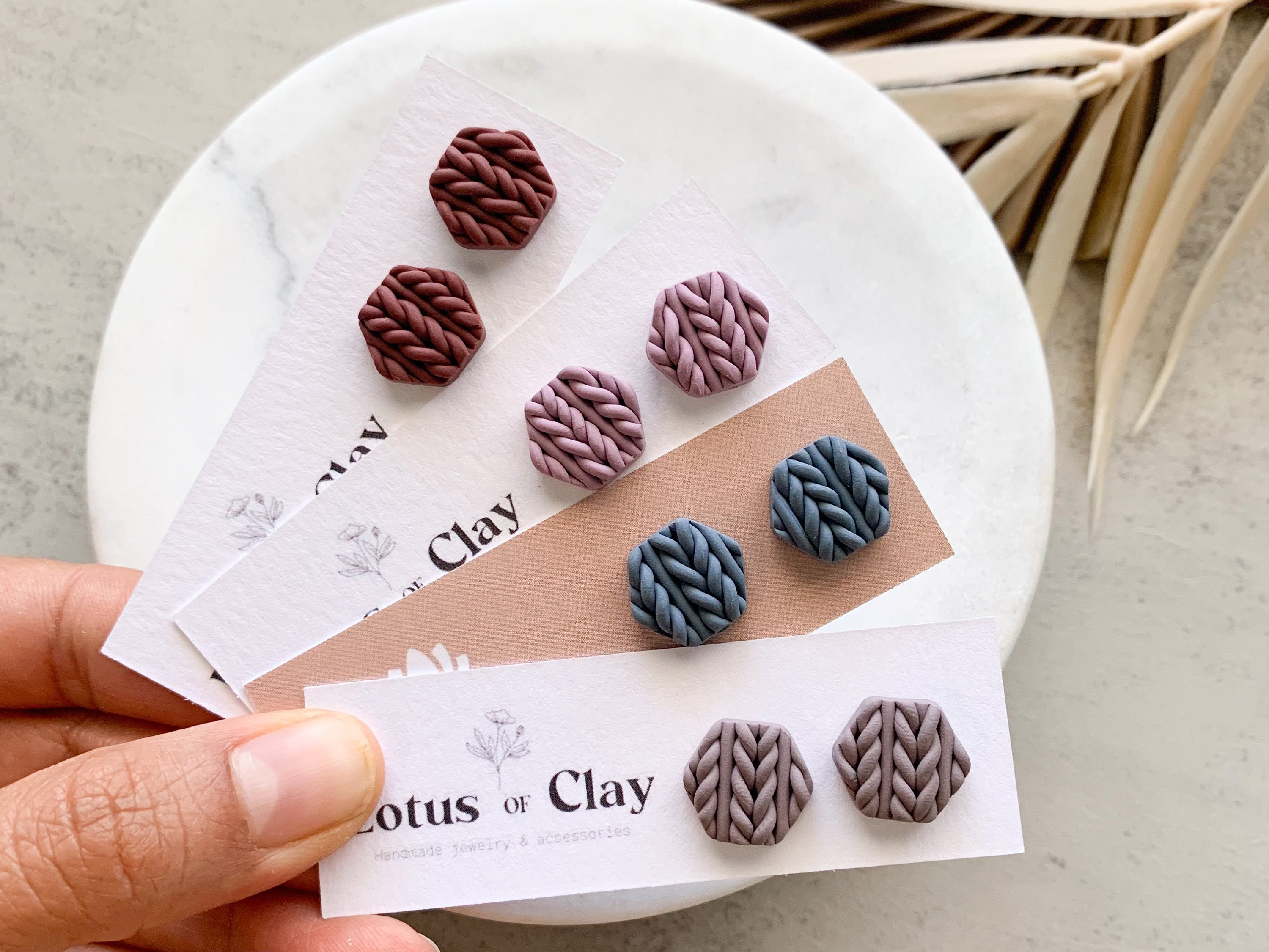 Sweater Polymer Clay Stud Earrings Knitted Sweater Studs - Etsy