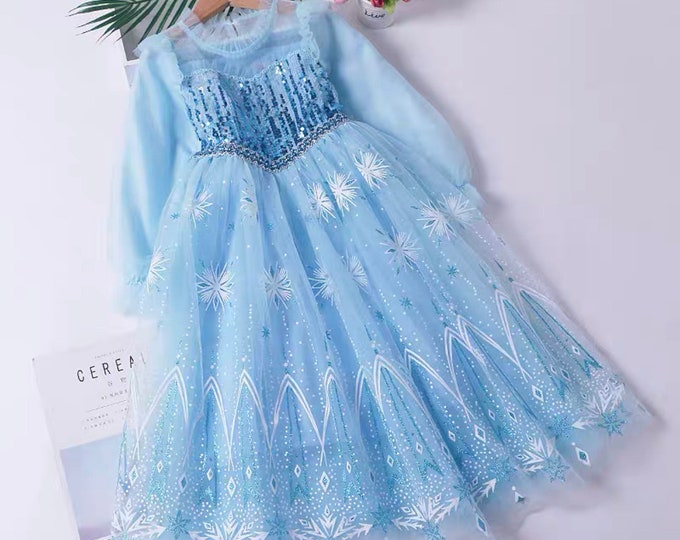 Snow Queen Dress Winter Dress Girls Party Dress Birthday Party Dress ...