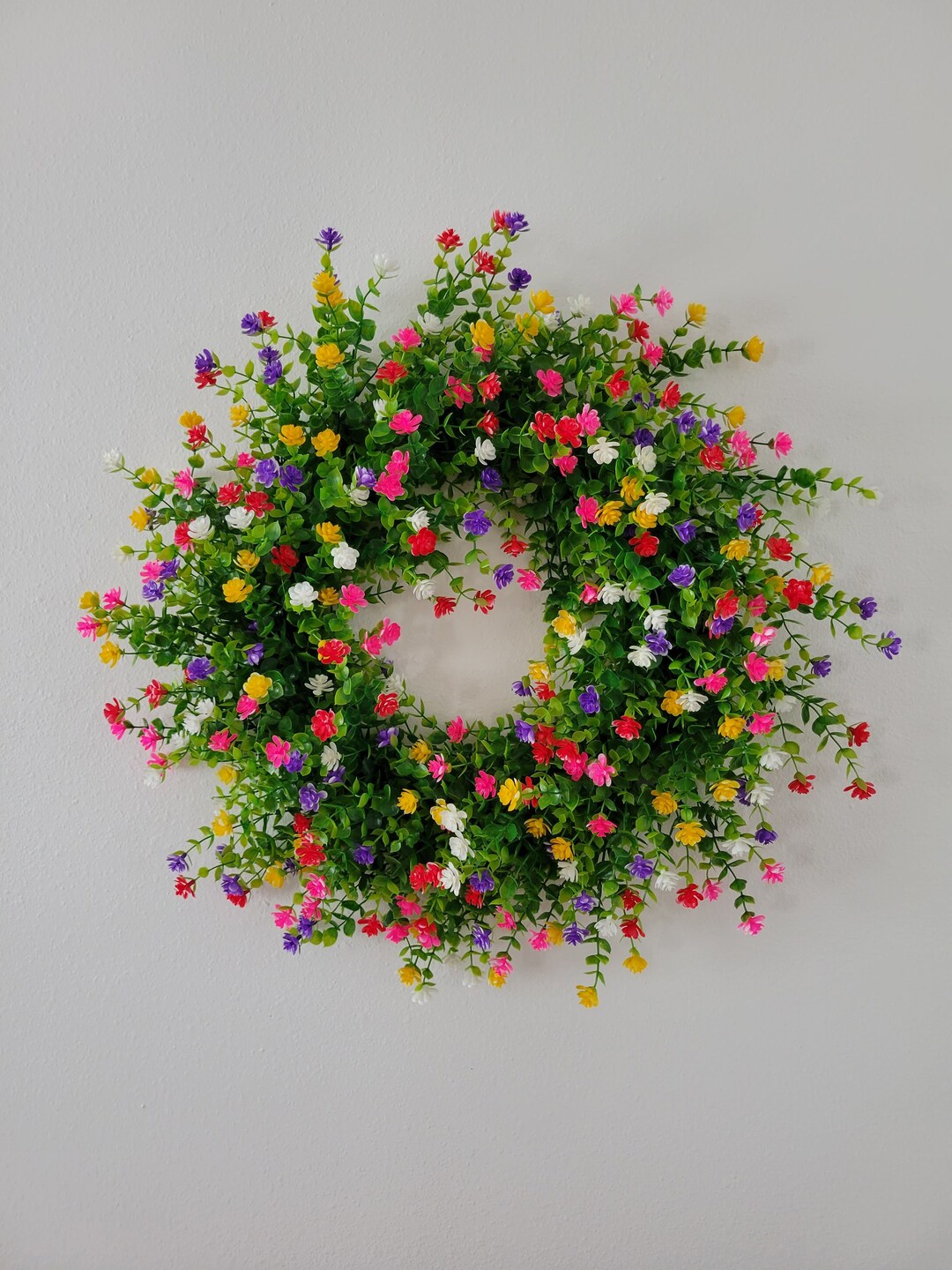 Multi Color Wreath, Summer Wreath, Everyday Wreath, Wreath for Her ...