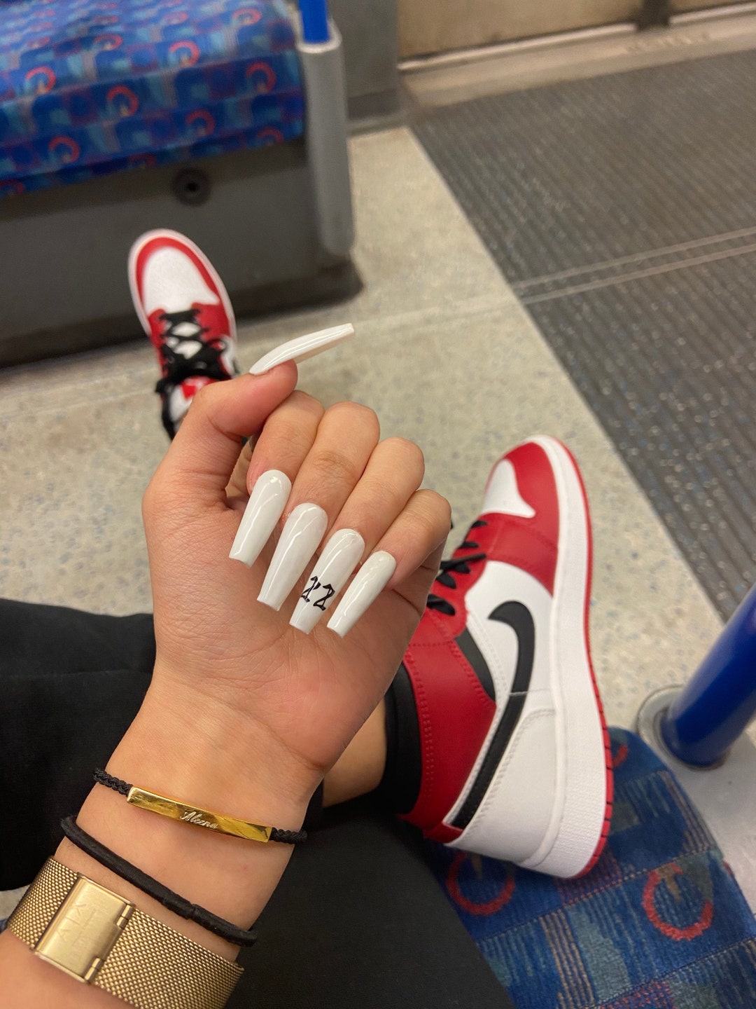 Customised Number Press on Nails - Etsy UK