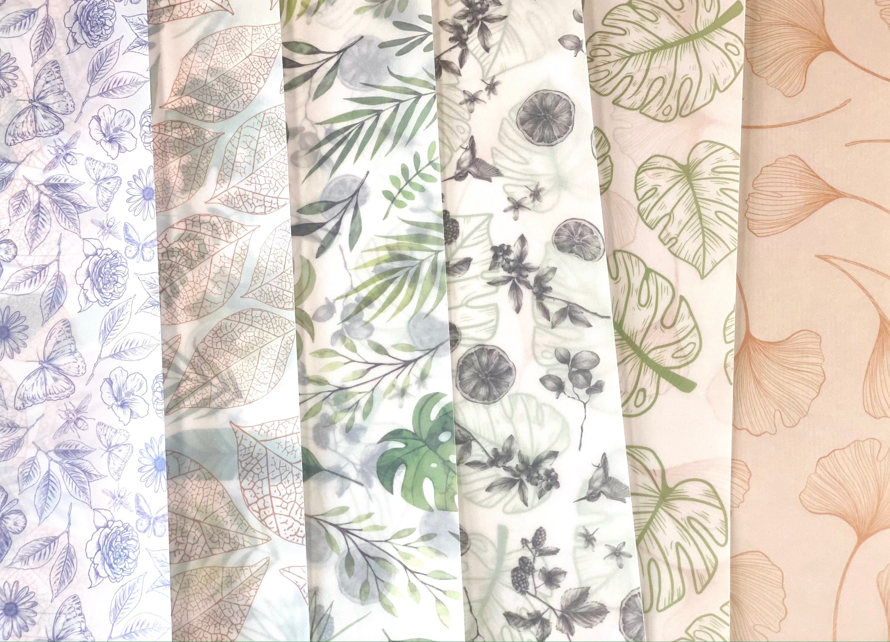A4 Tracing Paper With Botanical Patterns Scrapbook Gift - Etsy