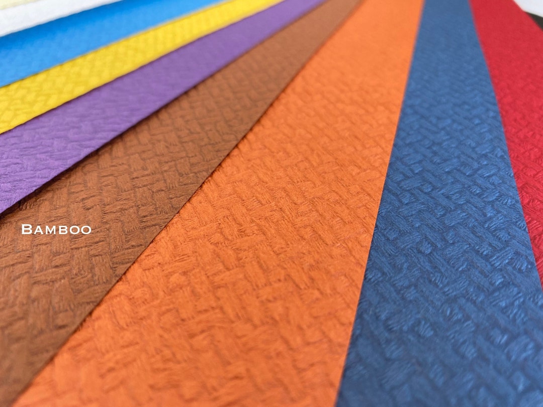 11 Sheets Bamboo Embossed Texture Paper A4 Decorative Paper Craft ...