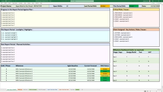 Agile Project Management Excel Template
