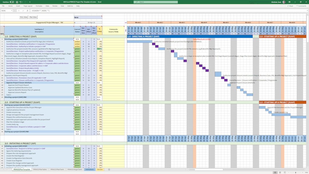 FREE Upgrades Project Management Templates Waterfall Project Planner ...