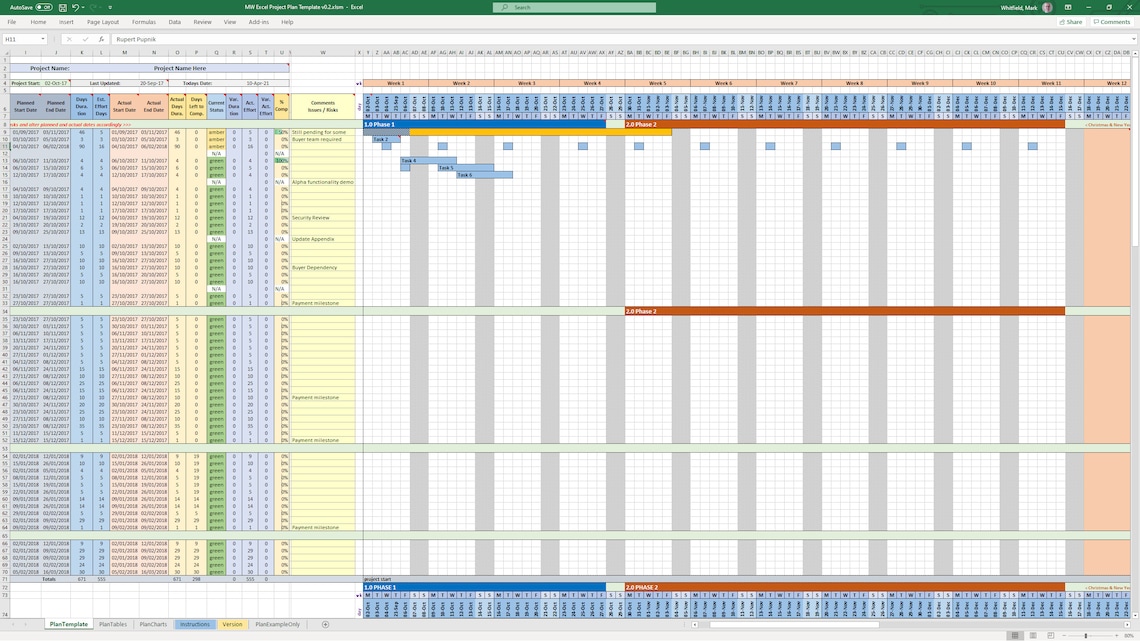 FREE Upgrades | Project Management Templates | Waterfall Project ...