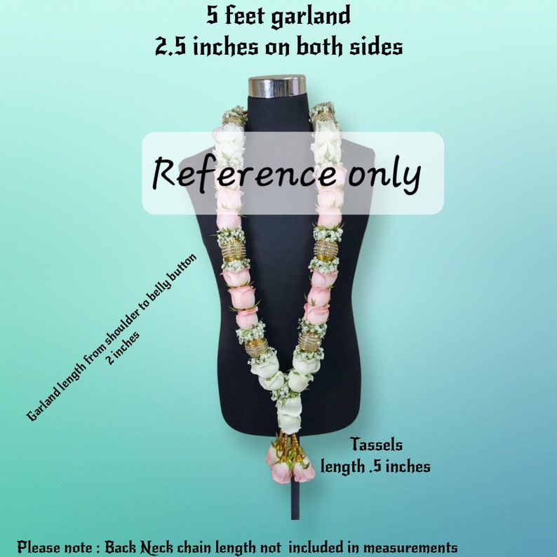 FRESH ROSE MALA Leis Floral Garland, Real Flower Garland, Wedding Haar ...