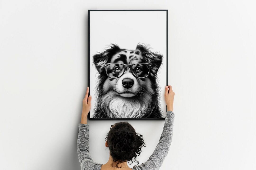 Doge With Glasses, Digital Art, Doge Printable Poster, Digital Download ...