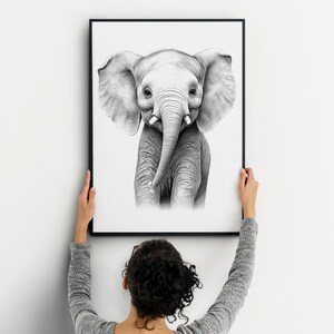 Elephant, Digital Art, Downloadable Print, Printable Poster, Digital ...
