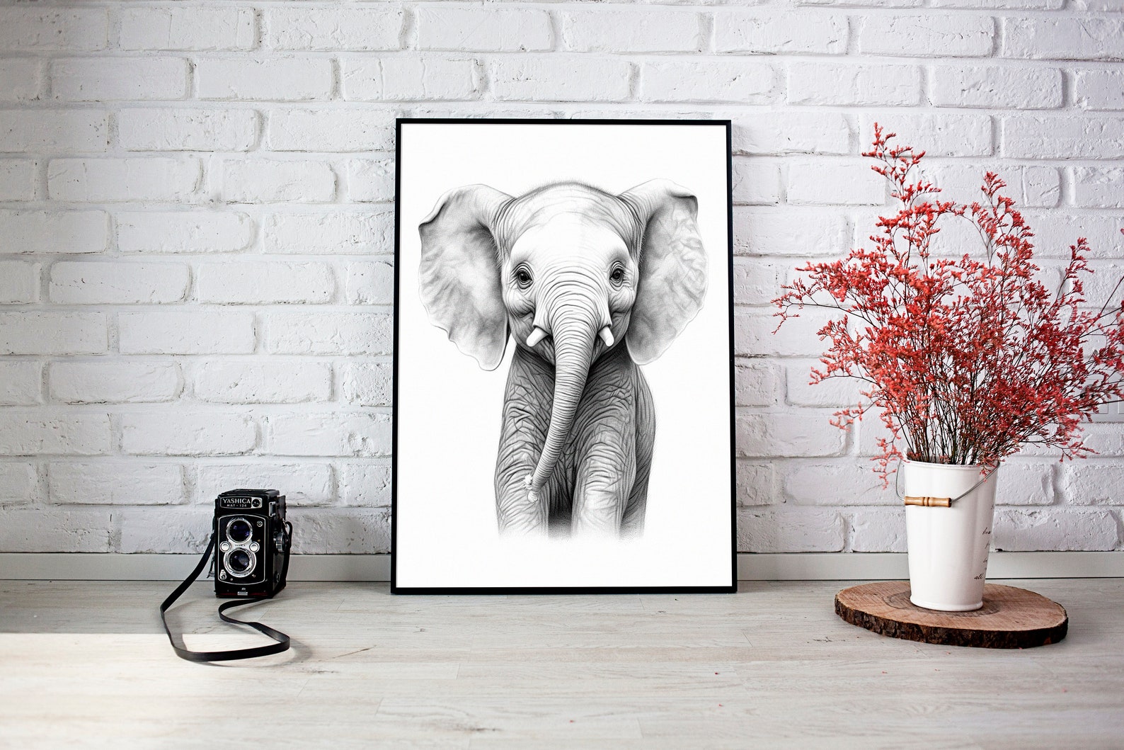 Elephant Digital Art Downloadable Print Printable Poster - Etsy