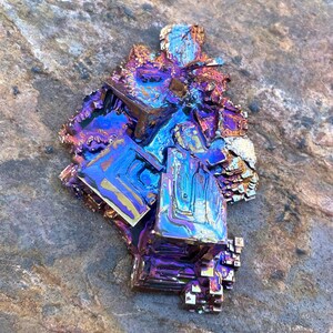 Blue Gold Bismuth Cubic Cluster 38 Grams - Etsy