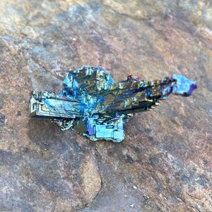 Blue Gold Bismuth Iridescent Tower Crystal 21 Grams - Etsy