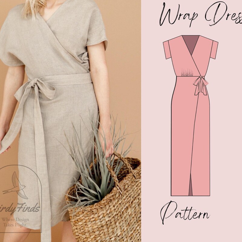 Wrap Dress Pattern - Etsy