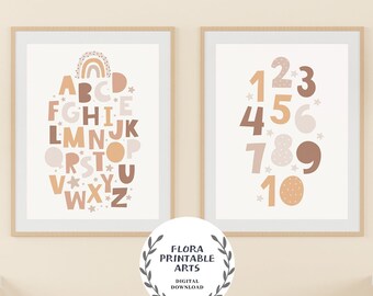 Boho Number Poster - Etsy