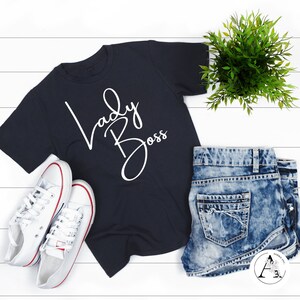 Lady Boss Comfy Tee, Graphic Tee, Custom Tee, Boss Babe, Personalize ...
