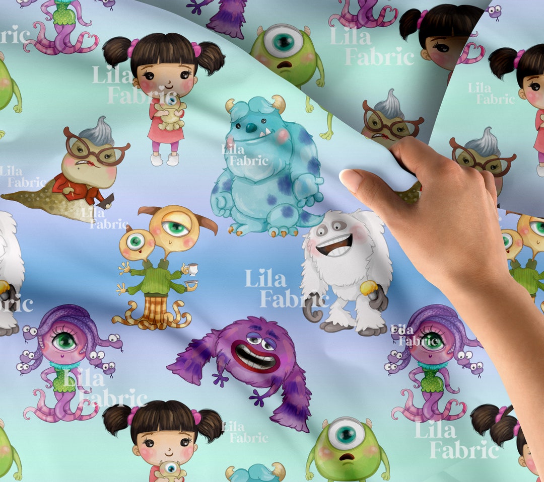 Monster Cotton Fabric Digital Print Fabric fabric by the - Etsy