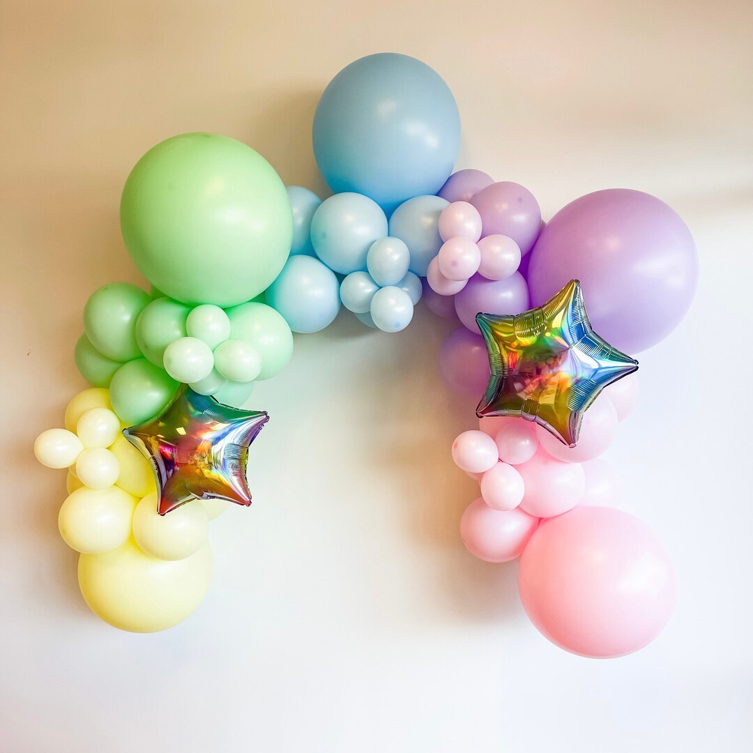 Pastel Rainbow Balloon Garland Kit, Pastel Rainbow DIY Balloon Arch - Etsy