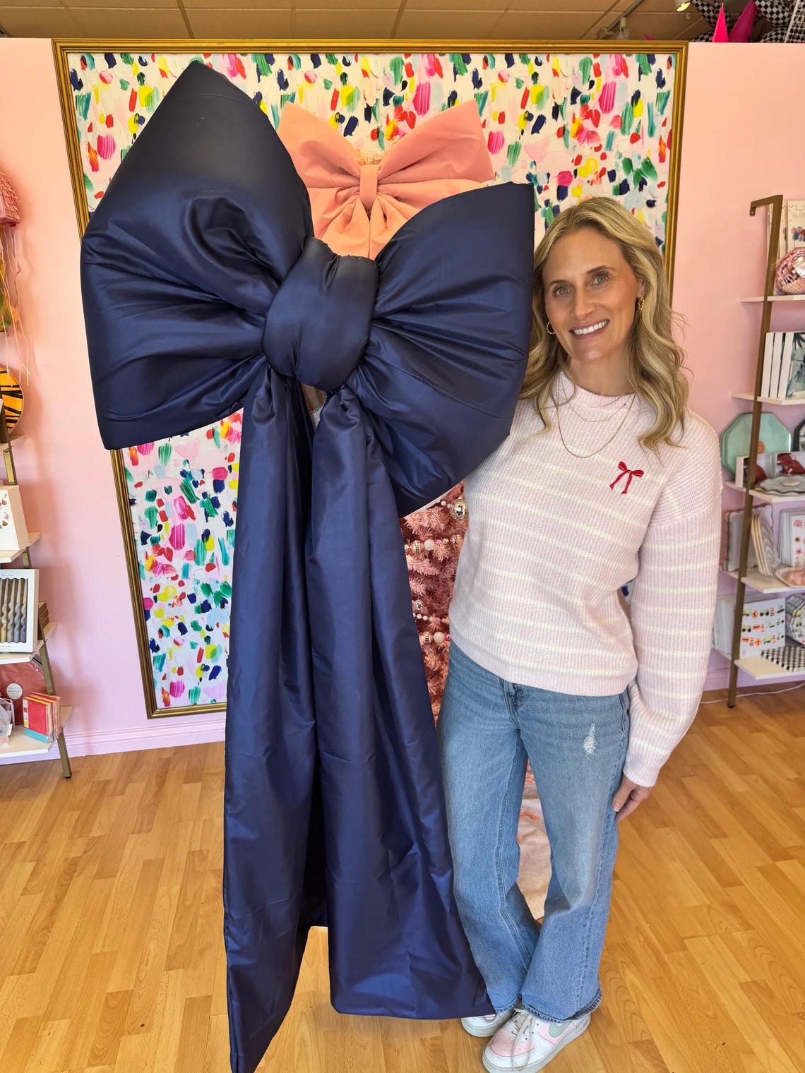 Medium Fabric Bow for Party Backdrops, Gifts & Decor I 24–28” Handmade ...