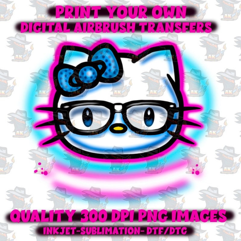 Hello Kitty Nerd Stencil