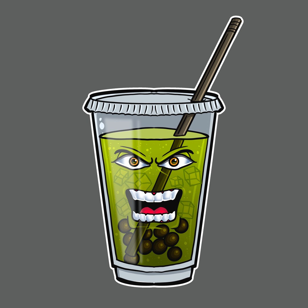 Mad Foods Boba Tea .png Sticker Clipart File - Etsy