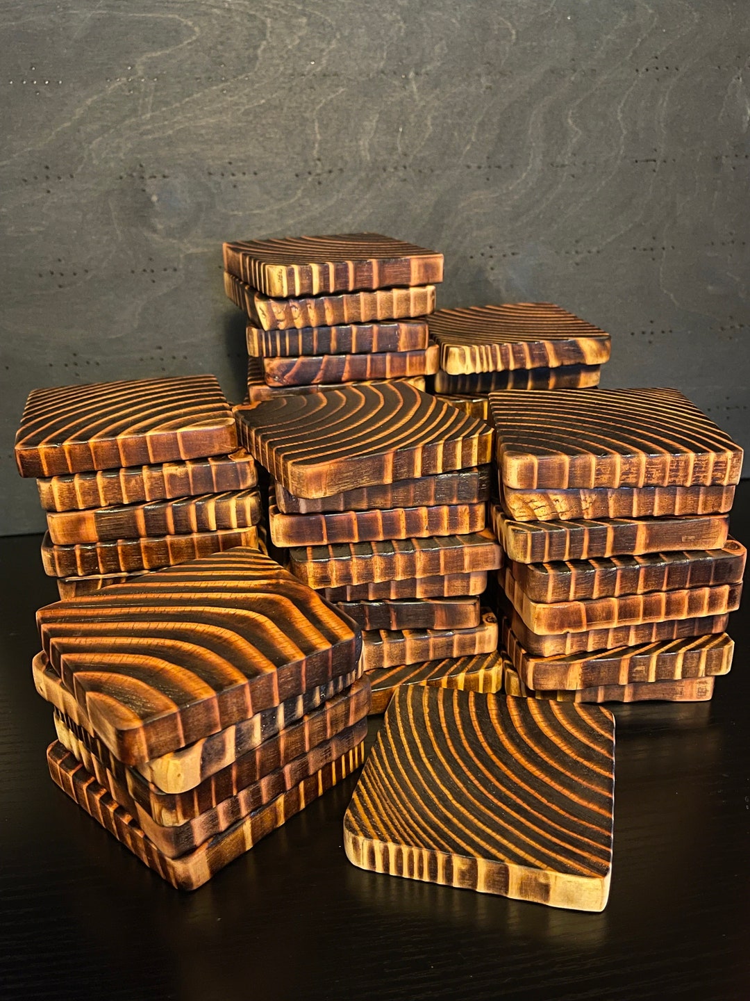 Unleash the Wild Square Tiger Stripe Coasters Handcrafted for Nature ...